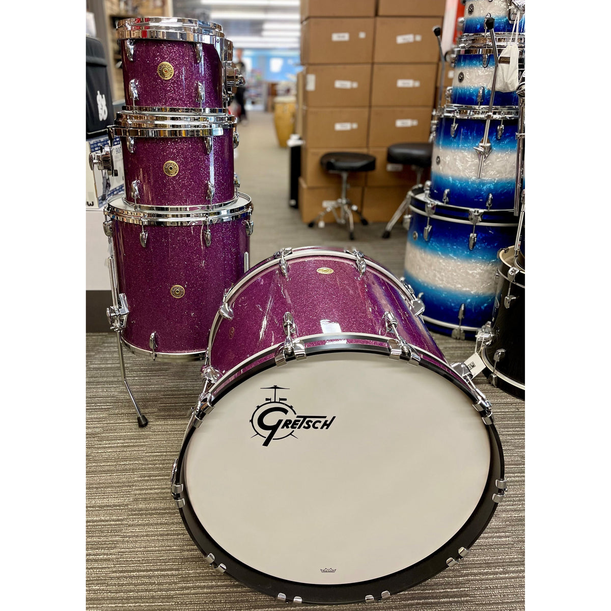 Gretsch - USA Custom 4-Piece Shell Kit Purple Glass – Steve's Music Store